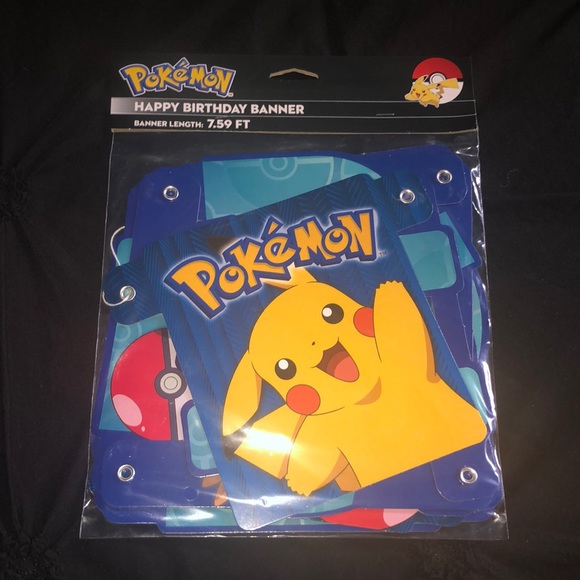 Pokemon | Party Supplies | Pokmon Birthday Banner | Poshmark
